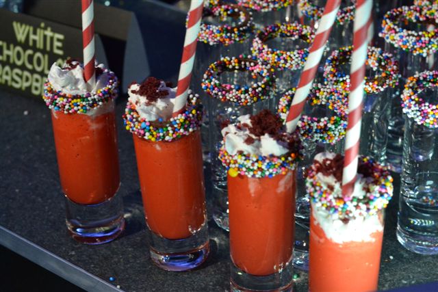Mini Milkshakes & Donuts - Double Chocolate Fountain